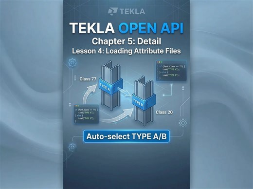 TEKLA OPEN API Chapter 5 – Detail Lesson 4 Loading Attribute Files for a Component using Tekla Open API #TeklaStructures #TeklaOpenAPI #TeklaAPI #TeklaOpenAPI | Amelia Taylor