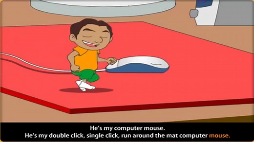 Learn English Kids - Song For Kids - ♫ My computer mouse ♫ (with lyrics)