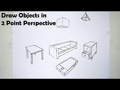 Draw objects in 2 point perspective | Step by Step
