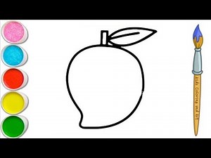Mango Drawing easy | How to draw mango a fruit Drawing | Aam Ka drawing | step by step mango Drawing