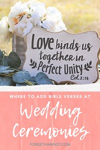 Christian Wedding Ideas to add Bible Verses at Your Ceremony - Forget Him Knot
