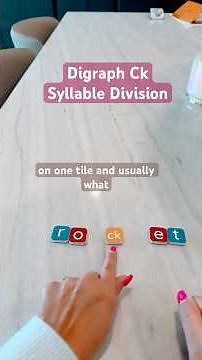 Digraph CK in Syllables | Multi-Sensory Learning #ortongillingham #multisensory #syllable