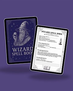 Wizard Spell Book | RPG Spellcasting Journal (printable PDF) - Etsy