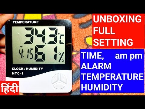 HTC-1 Clock Full Settings | Time, Alarm, Temperature & Humidity Setup Guide