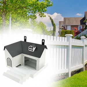 Wekvgz Squirrel Feeder Metal Squirrel House Outdoors Squirrel House Box Decorative Squirrel Nesting House Squirrel Picnic Table with Drainage Hole Squirrel Box for Patio Balcony