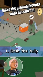 Sun hat and the grounds keeper