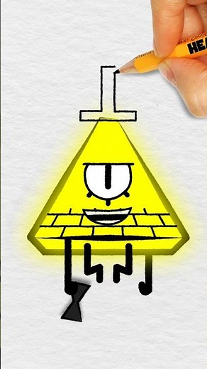 Bill Cipher Sings We'll meet Again | Animated Drawing #gravityfalls #billcipher #disney #shorts