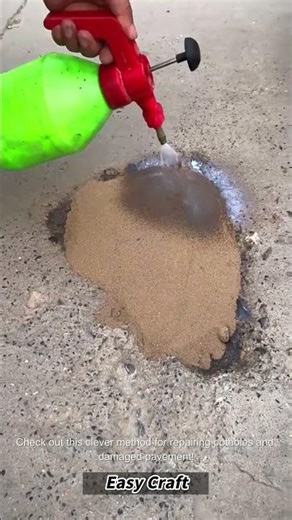 Pothole Repair with Sand Fixative 🛣️🩹