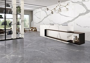 [Hot Item] Sintered Stone Indoor Design Artificial Marble Quartz Wall Tile Cladding Large Format Porcelain Tile