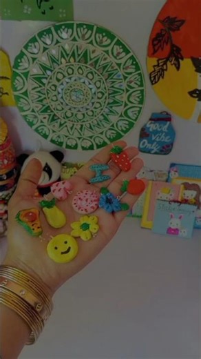 ✨let's make🌈 charm with clay #art #craft #diy #trending #viral #shorts