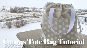 Easy Canvas Tote Bag Sewing Tutorial - Confessions of a Homeschooler