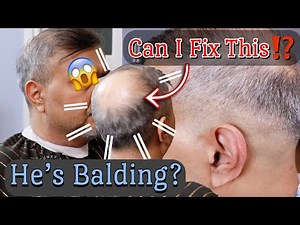Best Solution For Balding | Mid Drop Fade Haircut Tutorial