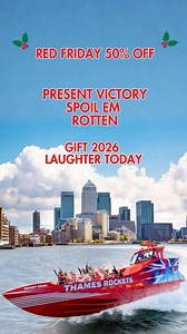 Present pressure? Sorted. Rocket Gift Cards are 50% off, making Christmas gifting the easiest it’s ever been. A London experience with edge, energy and unbeatable river views… all wrapped up in one click. Deal live now. Link in bio. #ThamesRockets #RocketRebel #RedFriday #ChristmasGifting #LondonExperiences #SpeedboatLondon | Thames Rockets | Facebook