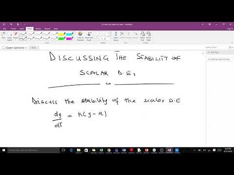 Stability and fixed points of scalar Differential Equation