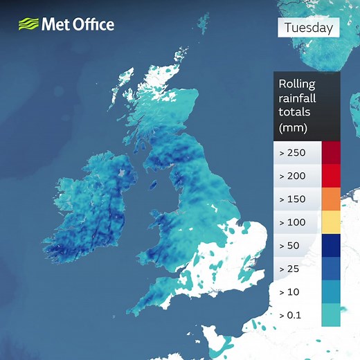 128K views · 514 reactions | It’s staying wet across much of the UK this week, with rainfall totals set to rise significantly in places ️ Stay prepared and keep up to date with the latest forecast ⚠️ | Met Office | Facebook