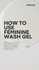  Calling all ladies! Want to master the art of using Feminine Wash Gel?  Look no further! Check out our exclusive video tutorial attached, guiding you through each step of the process. Get ready to elevate your intimate care routine to a whole new level! #FeminineWellness #StepByStepTutorial #WatchAndLearn #HowtoUseFeminineWashGel #AmezCare #AmezFWG #StepByStep | Amez Care | Facebook