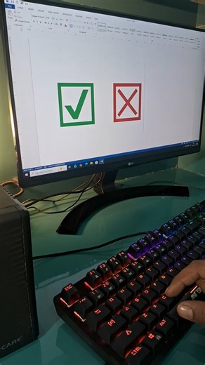 Right Wrong Symbol Shortcut key in ms word #shorts #short