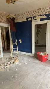 Making progress in the first bedroom! 🏚👷🏻‍♀️ #renovation #oldhome #plaster #removal | ELM DIY