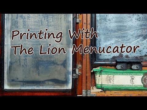 Printing with the Lion Menucator - Mimeograph
