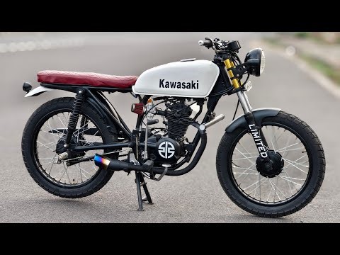 Kawasaki Bike Modification | Old Bike Modification | Bajaj Boxer #kawasaki #caferacer #bajajboxer
