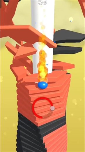 Stack Ball Level 59 🔥 Fire Mode Speed Run | Crazy Smash Gameplay 2026