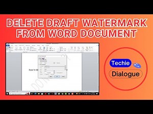 How to Delete the Draft Watermark from Your Word Document