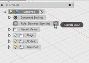 Change Sheet Metal Rule