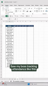 How to create an attendance tracker in Excel using the new checkboxes. ✅ Comment ‘WIZARD’ and I’ll send you my FREE Excel shortcut guide. #excel #exceltips #exceltricks #spreadsheets #corporate #accounting #finance #workhacks #tutorial #sheets | Excel Dictionary