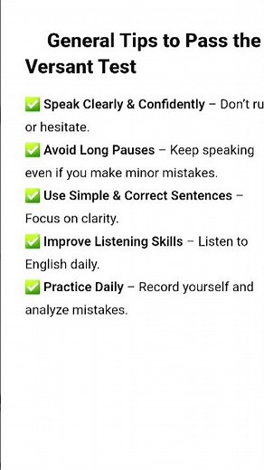 Tips to pass the Versant test #VersanTest #englishspeaking