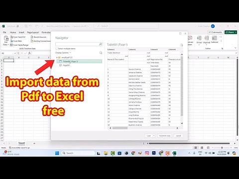 How to import data from pdf to excel