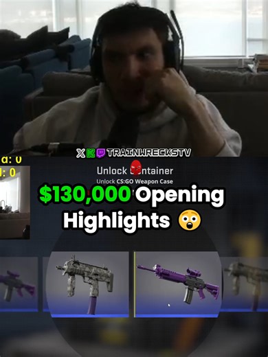 $130,000 Stream Highlights 😲 #trainwreckstv #trainwrecks #csgo #cs2 #counterstrike #csgoskins #cs2skins #bluegem #casehardened #goldgoldgold #trainwreckstvclips