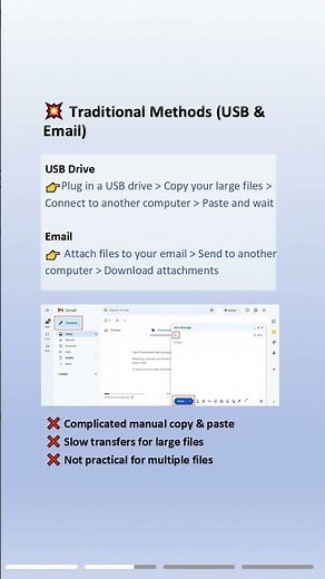 The Best Way to Transfer Large Files Between Computers 💡 #transfer #file #pctips