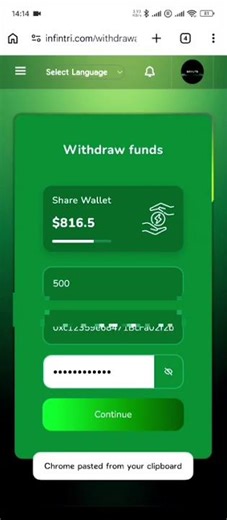 Infintri $500 Withdrawal Proof | Fast & Easy Team Commission Payout 💸🔥 #infintri