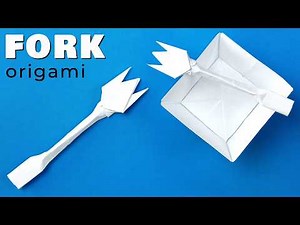 Easy Origami Fork Anyone Can Make! DIY Paper Fork Origami