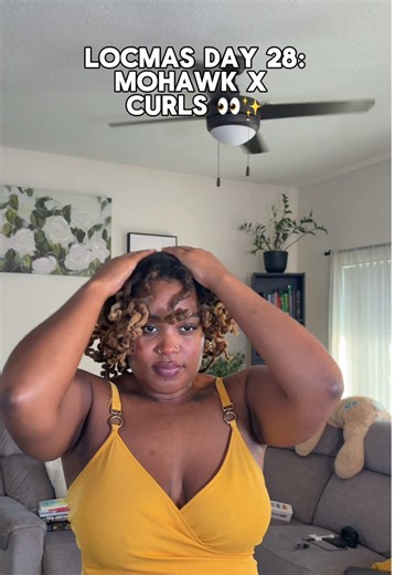 Quick and Easy Curly Mohawk Loc Styles