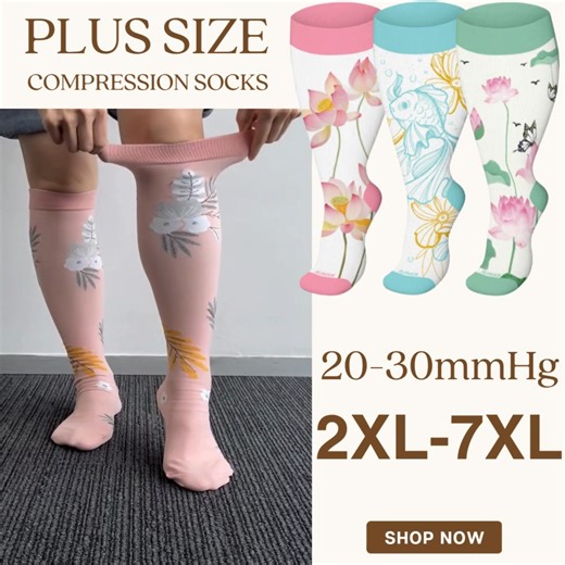 Lucky Day Socks Bring LUCK🥰 Do your legs feel painful, heavy, or swollen? Our compression socks deliver effective symptom relief while improving your leg health! EFFECTIVE SUPPORT (20-30mmHg): ✅ BOOSTS BLOOD CIRCULATION - Fights fluid buildup & fatigue ✅ REDUCES SWELLING & DISCOMFORT - Targets aching, heavy legs ✅ PREVENTS VARICOSE VEINS & EDEMA - Clinically proven compression ✅ ALL-DAY COMFORT - Lightweight support for legs & feet SART DESIGN FEATURES: • Graduated compression • Easy on/off for