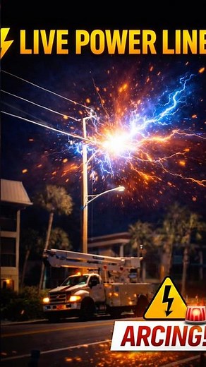 LIVE POWER LINE EXPLOSION! ⚡️ (Terrifying Arcing Sound)