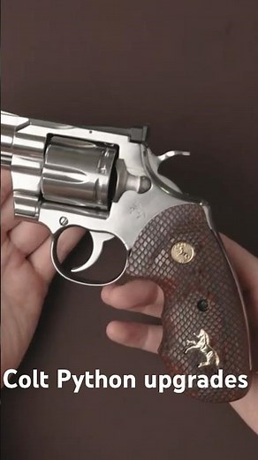 Colt Python upgrades- grips #coltpython #smithandwesson #revolver #357magnum #38spesh #wheelgun