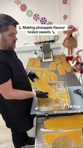Making Pineapple Flavour Boiled Sweets