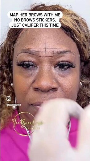 HOW TO MAP EYEBROWS USING CALIPER and STRING. I was using string with my Teebrowlash Black Pencil.