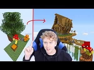 PLAYING SKY BLOCKS FOR THE FIRST TIME! making the biggest house in skyblocks