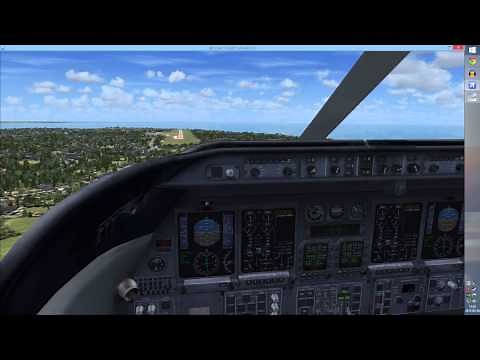 FSX: Flying a Learjet 45 - ILS Landing