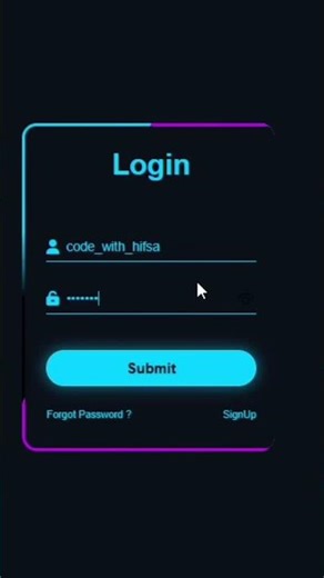 Modern login form made with only HTML CSS - Transparent Login Form | #coding #webdevelopment #shorts