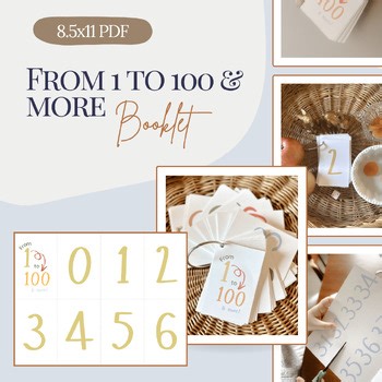 From 1 to 100 and More Booklet Number Flashcards Early Math Concepts