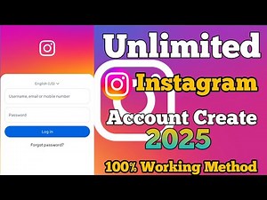 How To Instagram Account Create Unlimited /Instagram Account Create Method 2025 / New Method