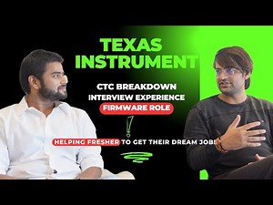Texas Instrument CTC Breakdown🔥 | Interview Experience | Firmware Developer Role