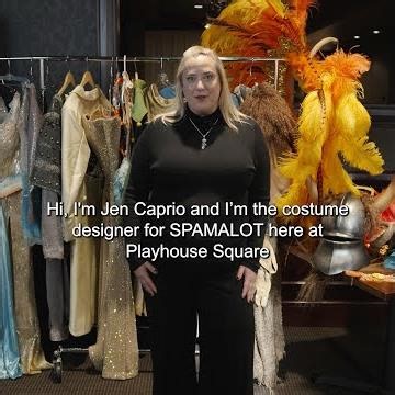 SPAMALOT costume closeup with Jen Caprio