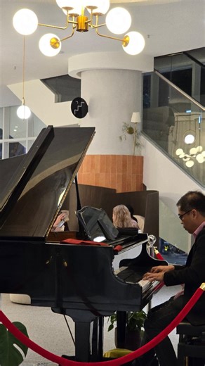 Coffee tastes better with music in the background. ☕🎶 Live piano, live vocals, live sax—an experience you don’t just hear, you feel. Meet us here at Andante. #clark #café #lounge #pianomusic #saxophonist | Andante - Cafe Lounge