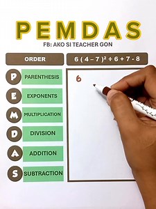 3M views · 11K reactions | PEMDAS‼️ #basicmath #mathematics #MathTutor #teachergon #math #mathreview #PEMDAS #orderofoperations | Ako si Teacher Gon | Facebook
