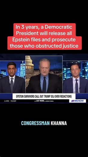 Vote In Or Out 🇺🇸 on Instagram: "#RoKhanna warned that the fight for truth and accountability around the #EpsteinFiles may extend beyond the current administration, but he made clear it will not end. He said survivors have already waited decades and some are prepared to return to Capitol Hill and relive their trauma again to keep the pressure on. Khanna said he spoke directly with attorney Bradley Edwards and survivors who are determined not to let this be buried, even if it means testifying f